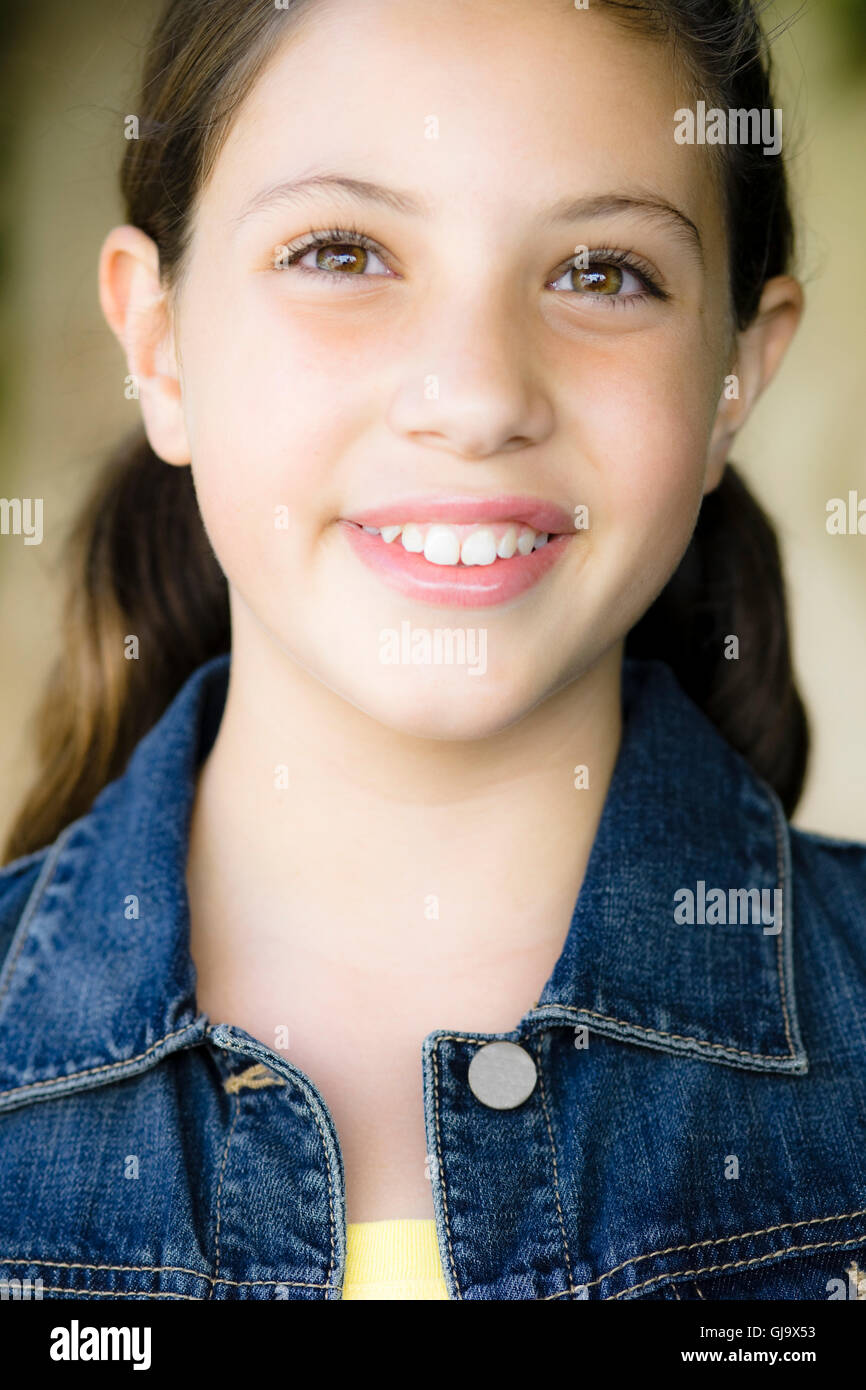 Portrait Of Tween Girl Stock Photo - Alamy