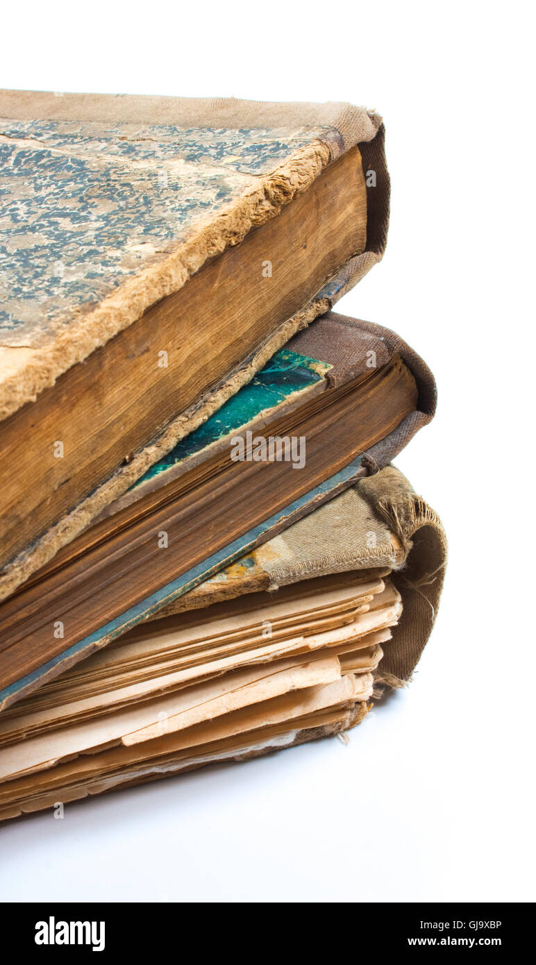 An old book with a crumpled sheet Stock Photo - Alamy