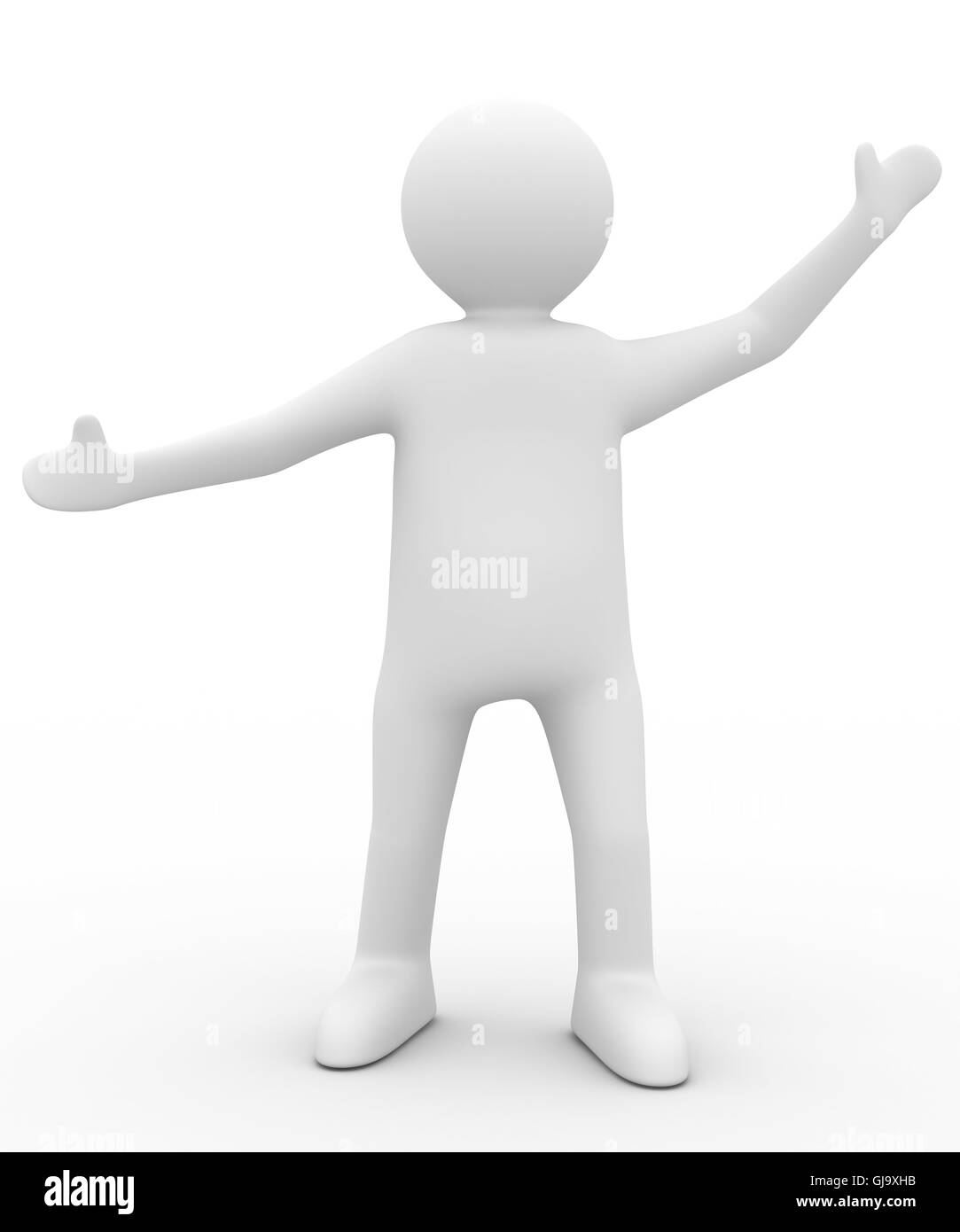 person in greeting pose. Isolated 3D image Stock Photo - Alamy
