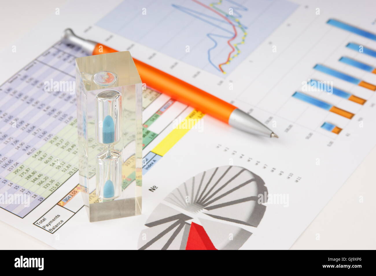 Graphs tables and documents Stock Photo - Alamy