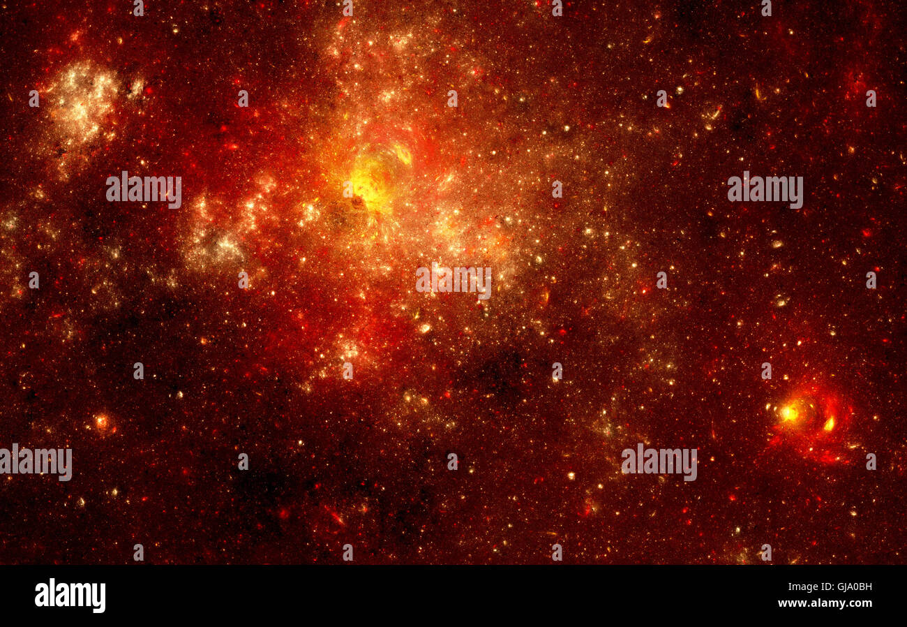 Red nebula in deep space Stock Photo - Alamy