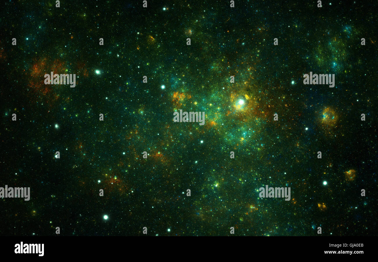 Green nebula in deep space Stock Photo - Alamy