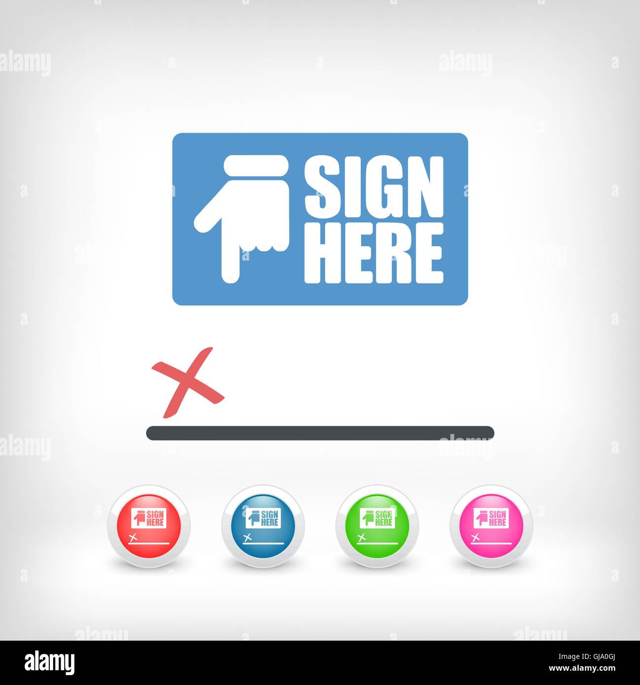 Sign on document Stock Vector Image & Art - Alamy