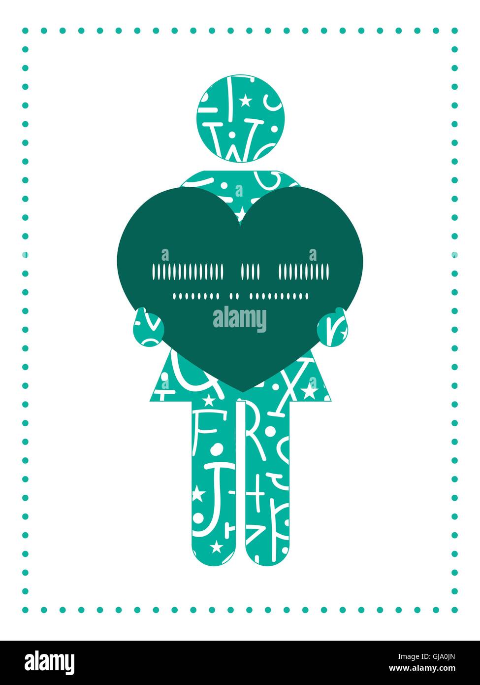 Woman holding blank card on Stock Vector Images - Alamy