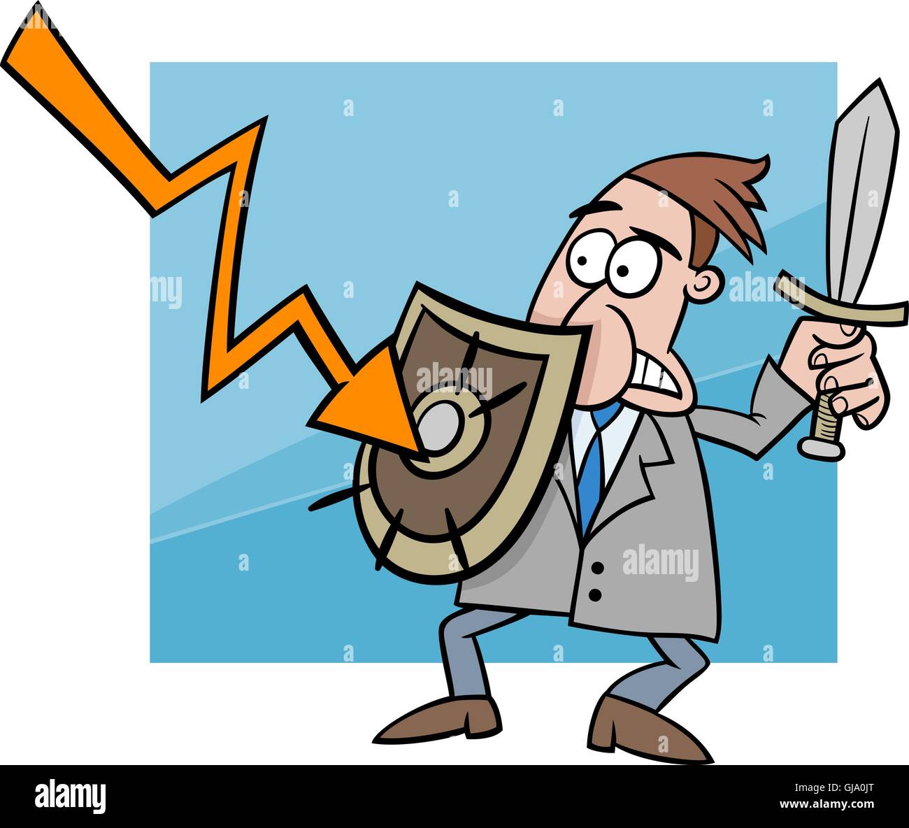 economic crisis cartoon illustration Stock Vector Image & Art - Alamy