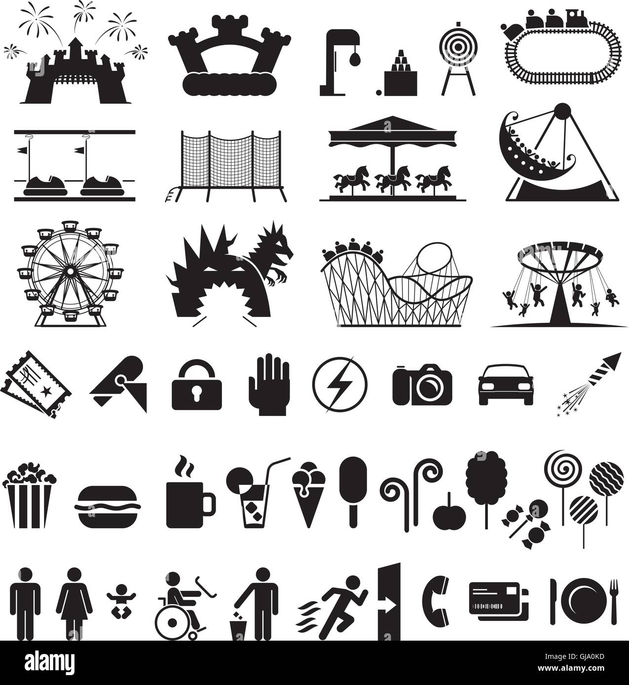 Dodgem park Stock Vector Images - Alamy