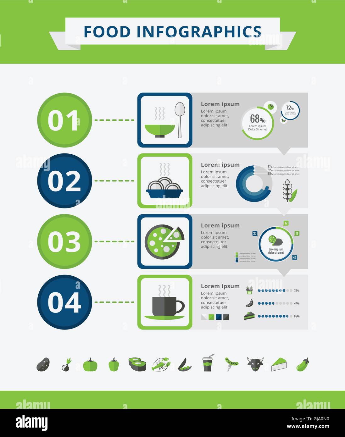 Food Infographic Elements Stock Vector Image & Art - Alamy