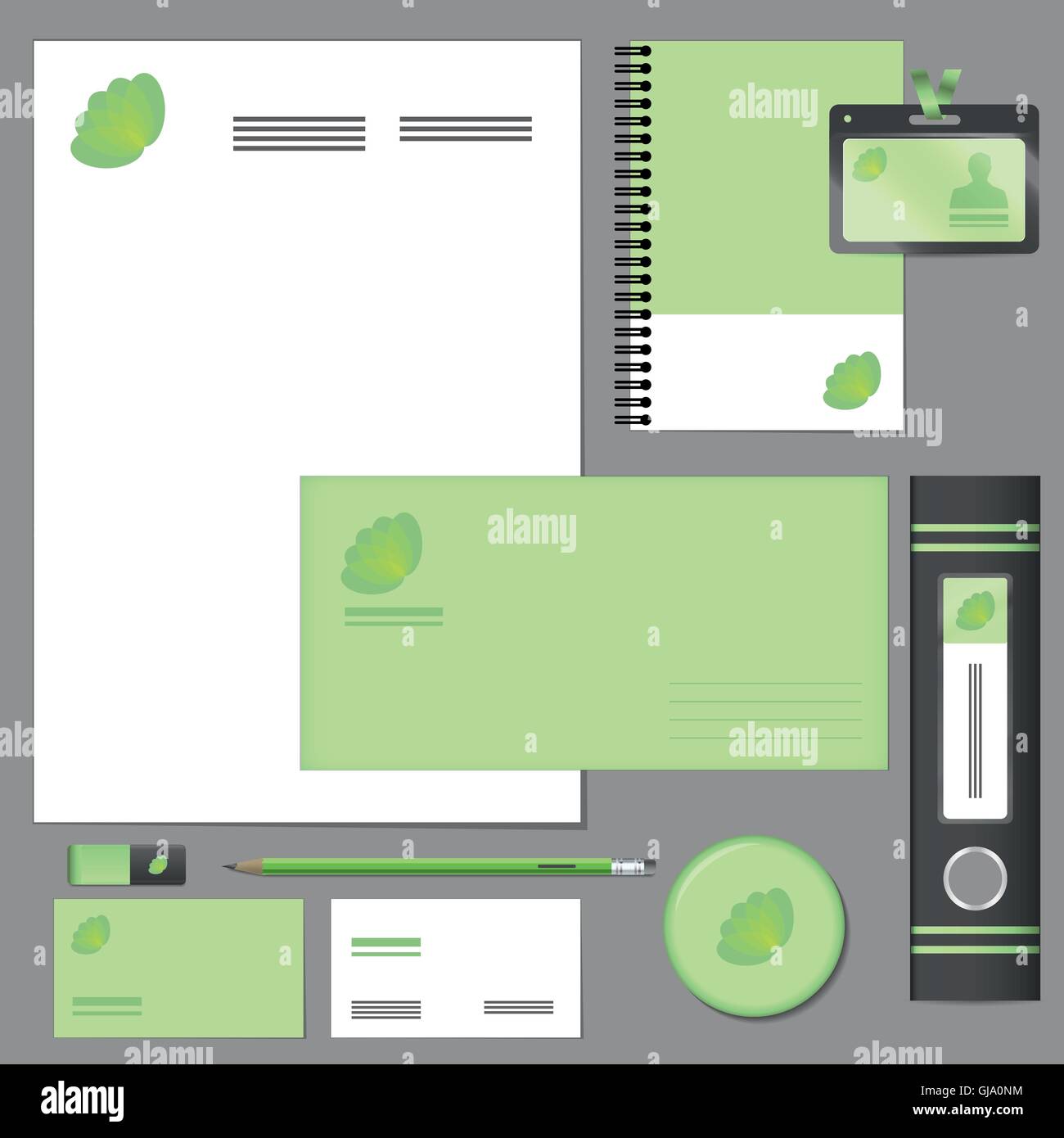 Branding identity design mockup template Stock Vector Images - Alamy