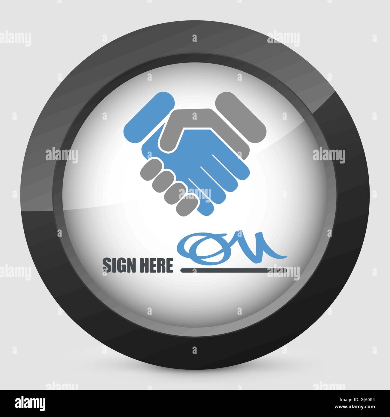 Sign on agreement document Stock Vector Image & Art - Alamy