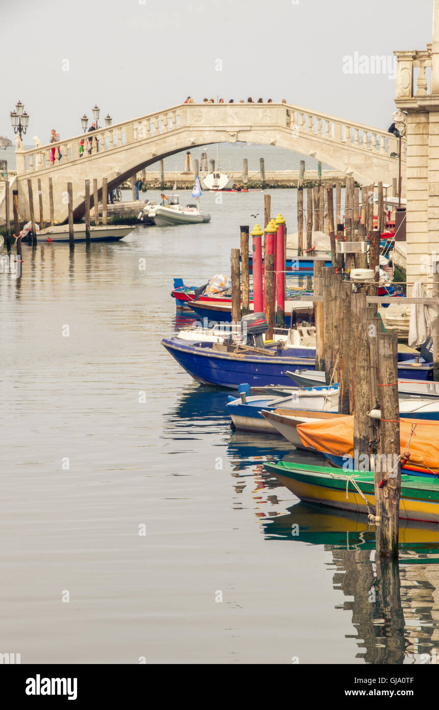 Canal of the Vigo's Bridge of Chioggia, a town near the more famous ...