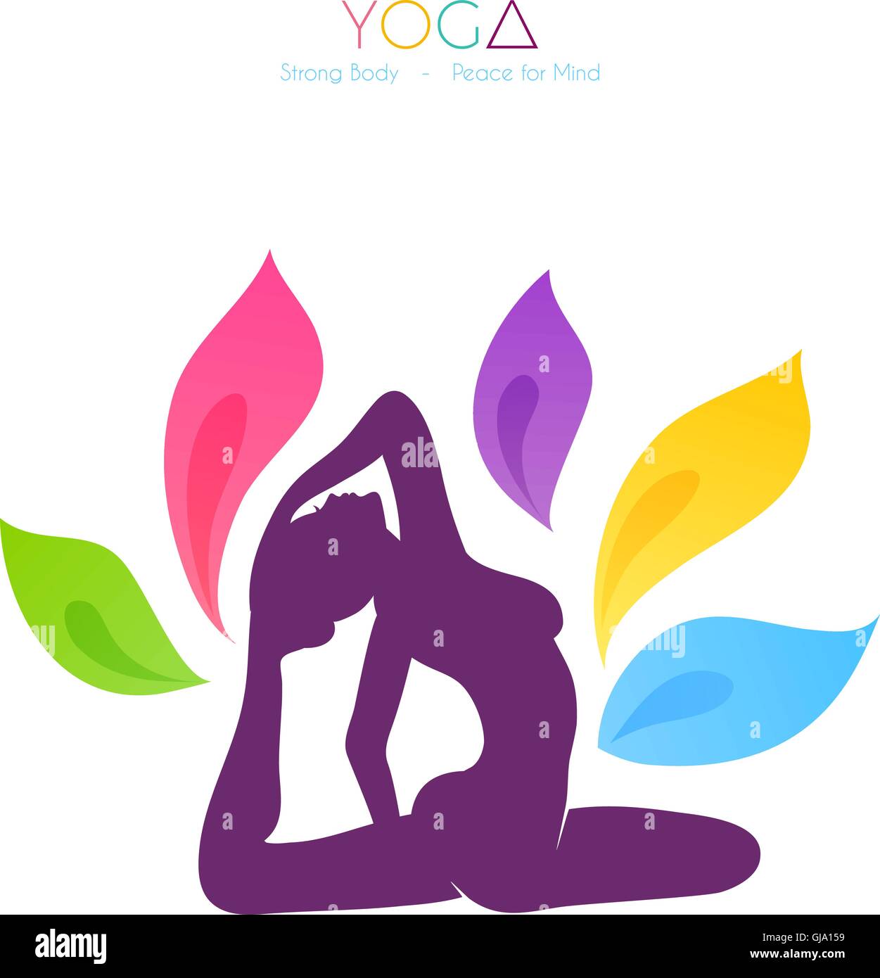Yoga flower Stock Vector Images - Alamy