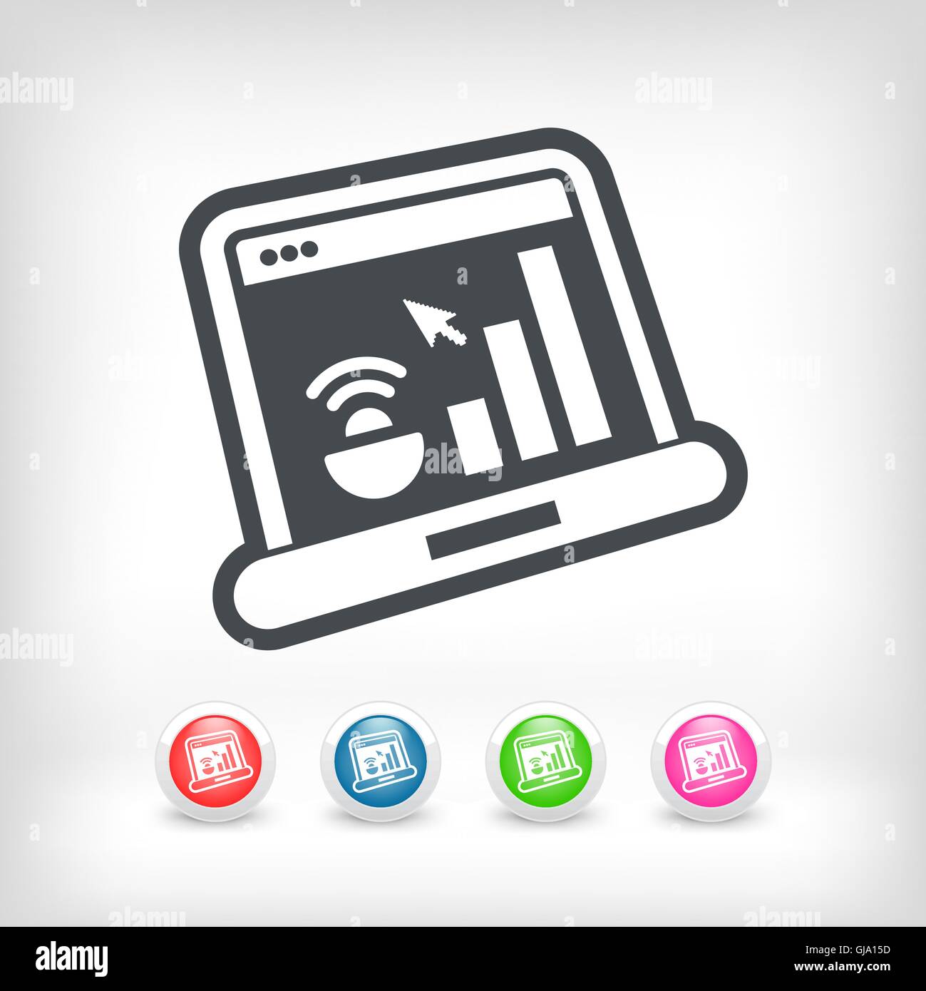 Wireless signal level icon Stock Vector Images - Alamy