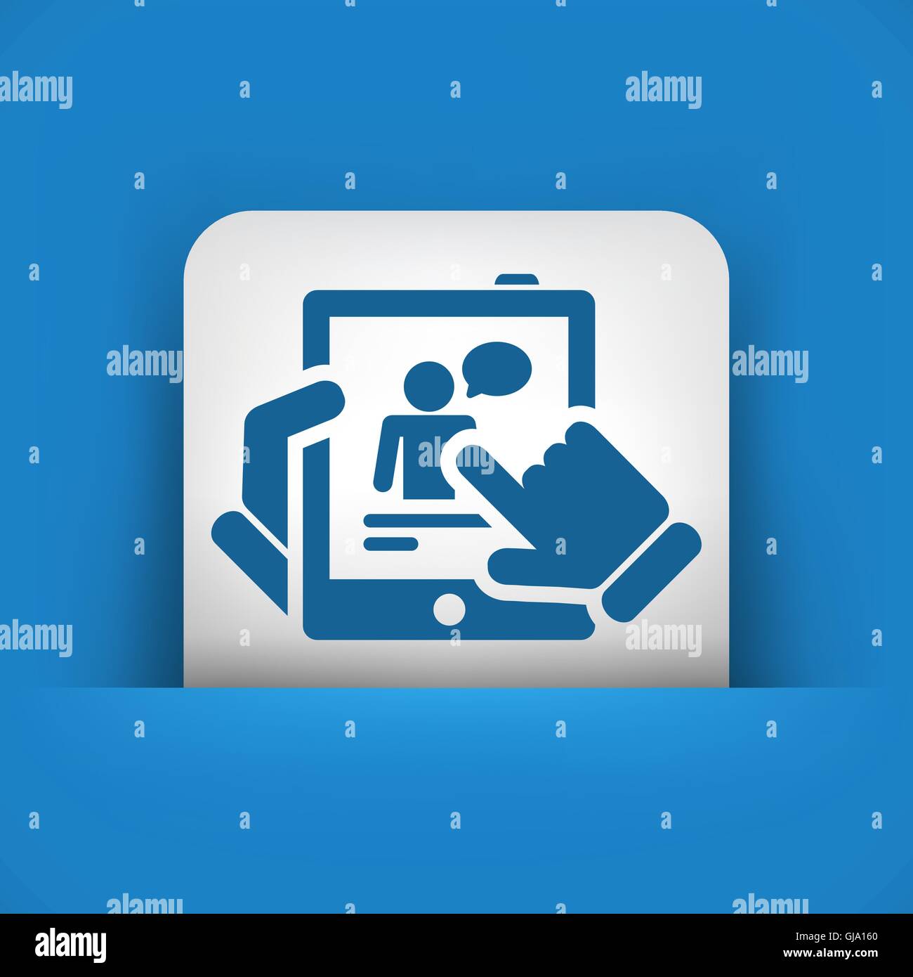 Chat on tablet concept icon Stock Vector Image & Art - Alamy