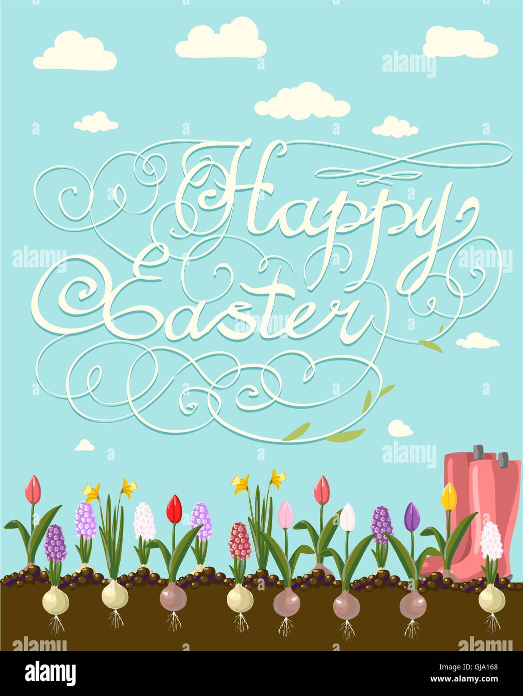 HAPPY EASTER hand lettering Stock Vector Image & Art - Alamy