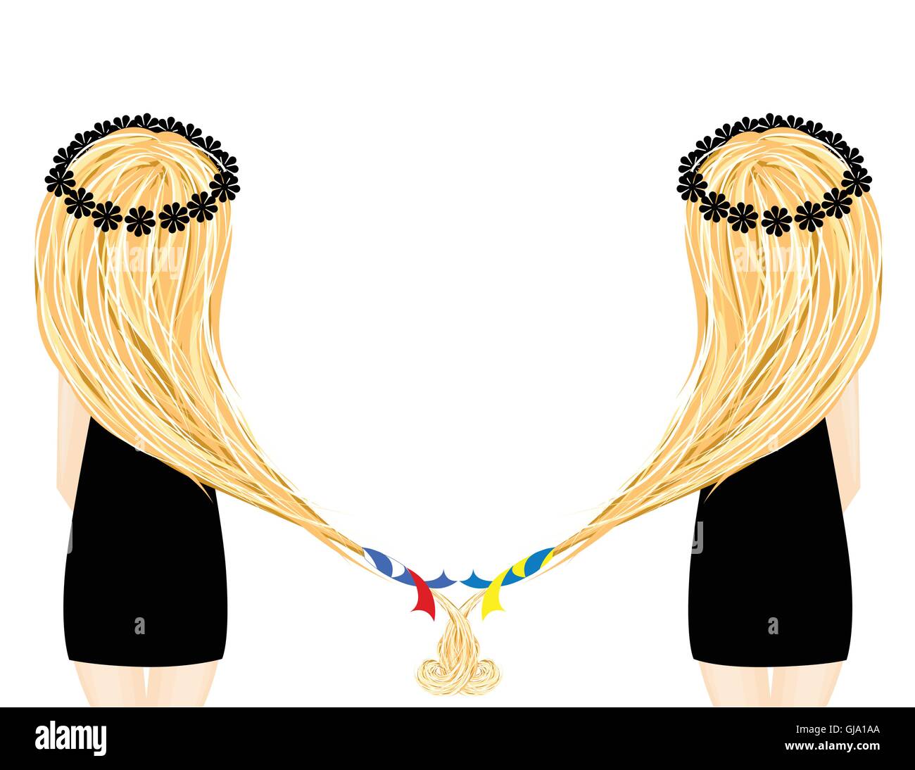 Blue yellow ribbon ukraine Stock Vector Images - Alamy