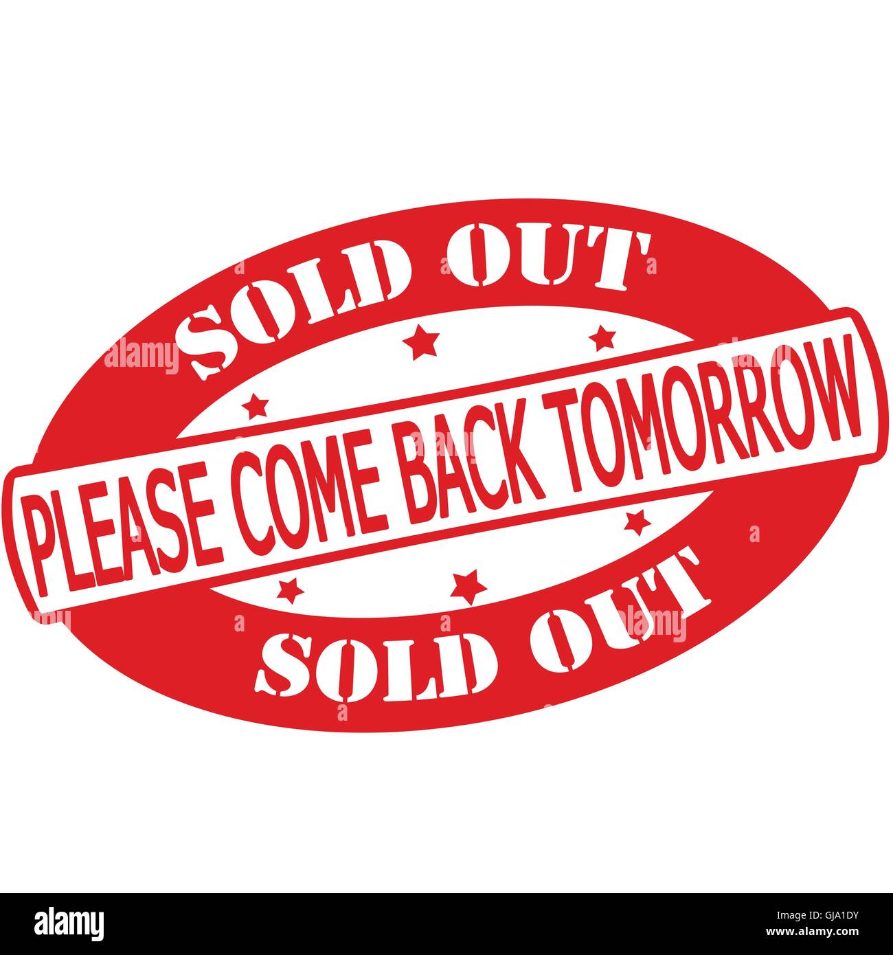 Please come back tomorow Stock Vector Image & Art - Alamy