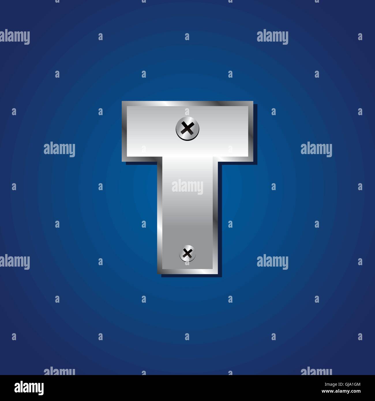 Blue metallic fonts Stock Vector Image & Art - Alamy