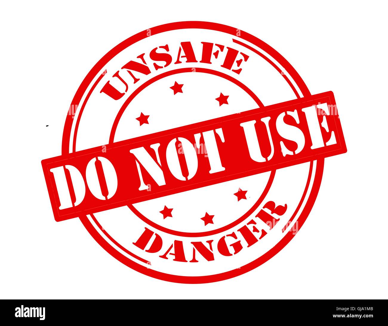 Unsafe do not use Stock Vector Image & Art - Alamy