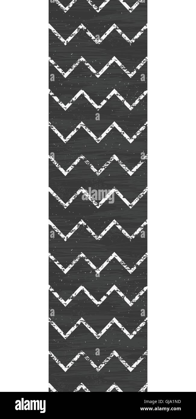 Vector chalk chevron blackboard vertical border seamless pattern ...