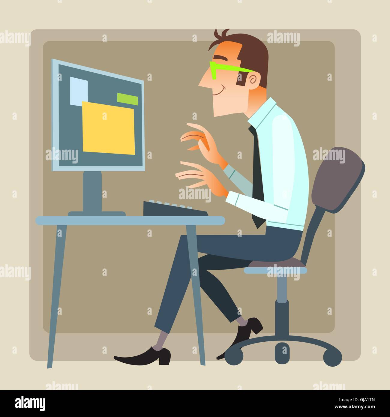 Working man Stock Vector Images - Alamy