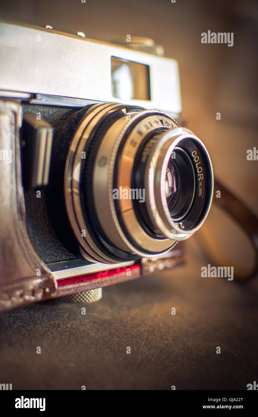 vintage camera casing Stock Photo - Alamy