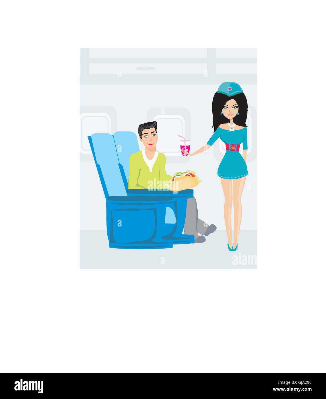 Man in the airplane Cut Out Stock Images & Pictures - Alamy