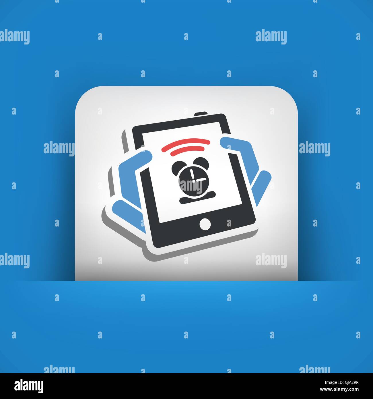 Tablet clock icon Stock Vector Image & Art - Alamy