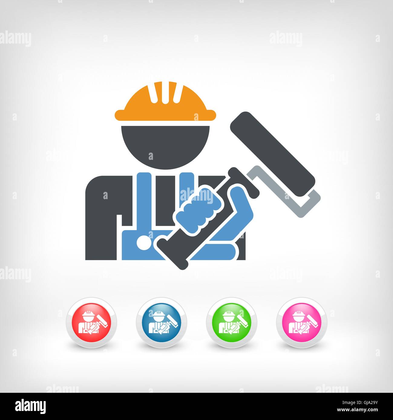 Industrial work painting Stock Vector Images - Alamy
