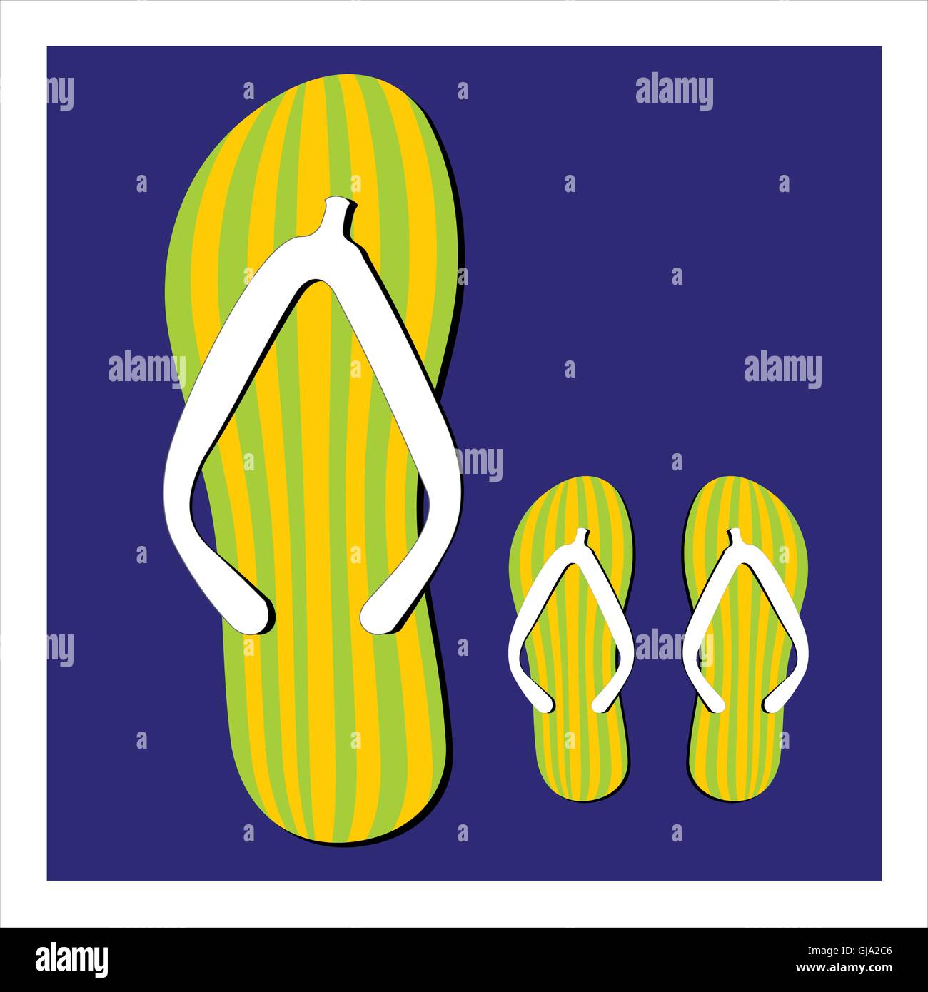 Colorful flip flops set Stock Vector Image & Art - Alamy