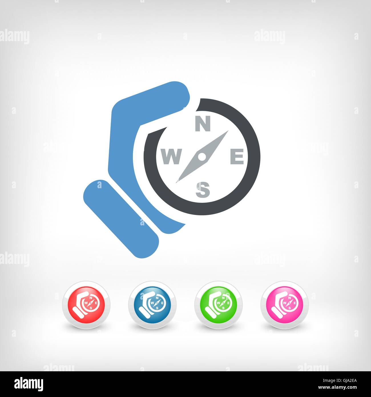 Compass hold icon Stock Vector Image & Art - Alamy