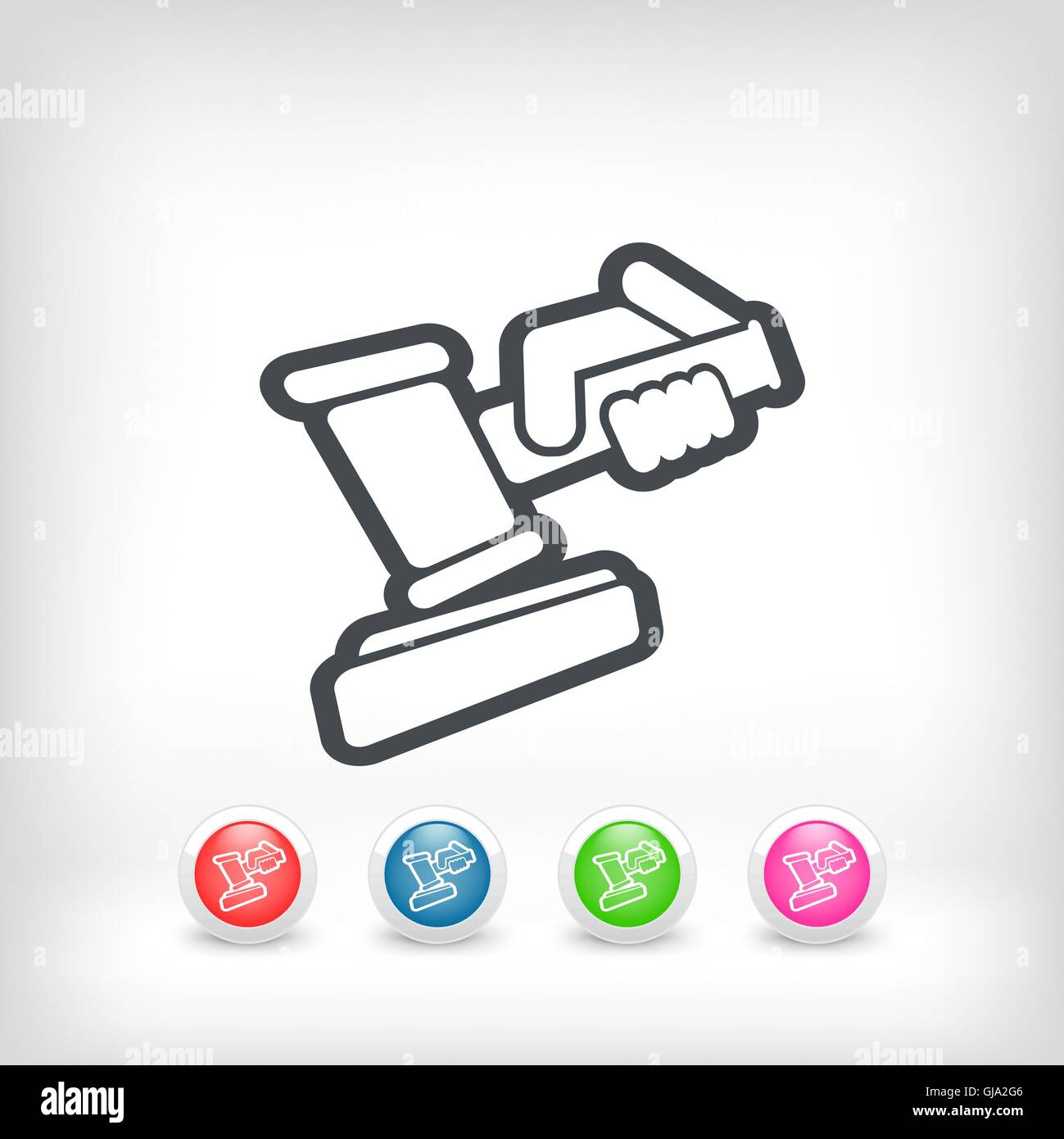 Judge holding hammer gavel Stock Vector Images - Alamy