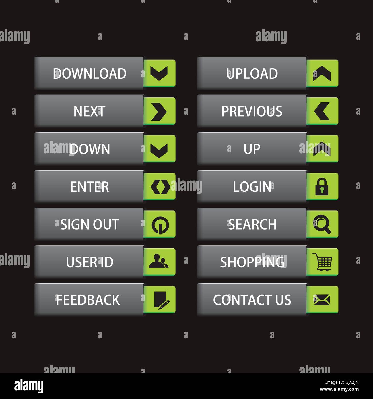 Web Design buttons Theme Stock Vector Image & Art - Alamy