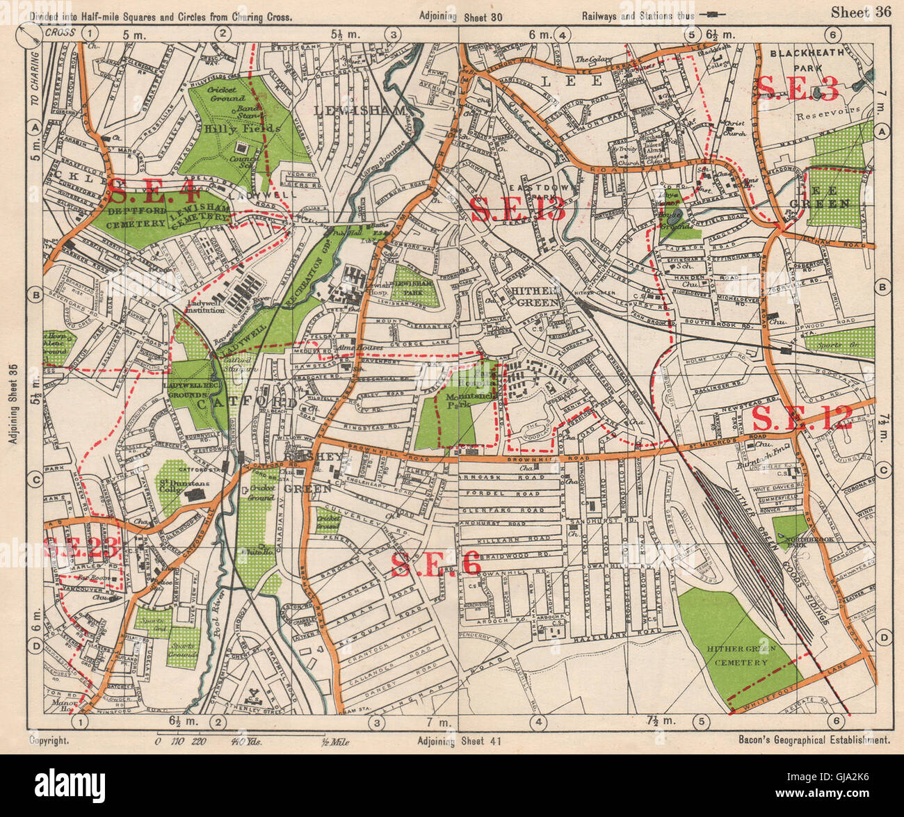 Catford map hi-res stock photography and images - Alamy