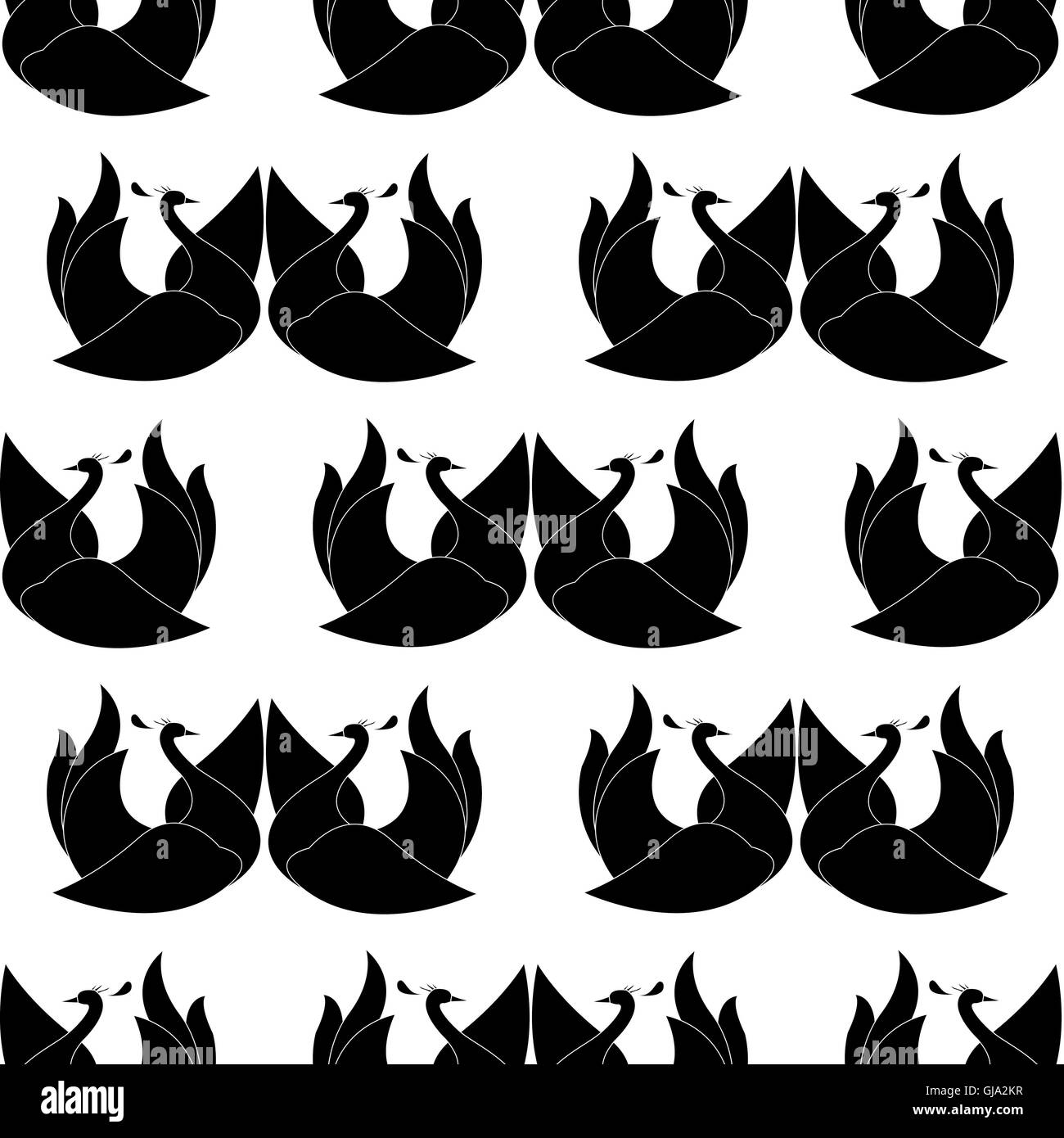 Swan pattern hi-res stock photography and images - Alamy