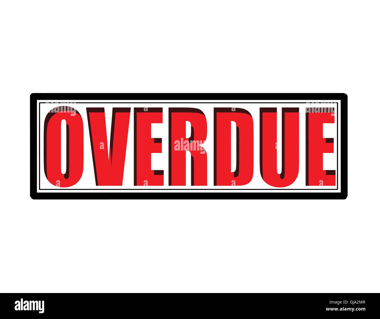 Overdue stamp Stock Vector Images - Alamy