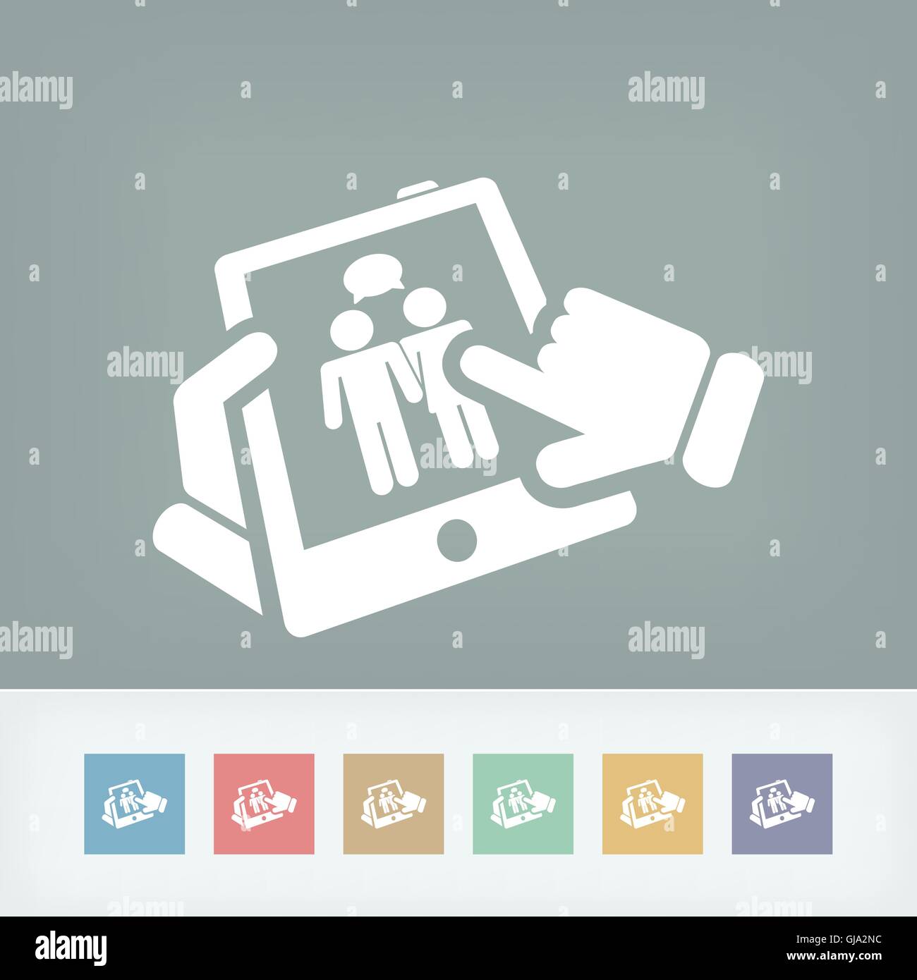 Chat touchscreen icon Stock Vector Image & Art - Alamy