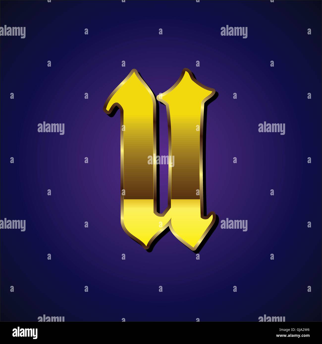 golden metallic fonts Stock Vector Image & Art - Alamy