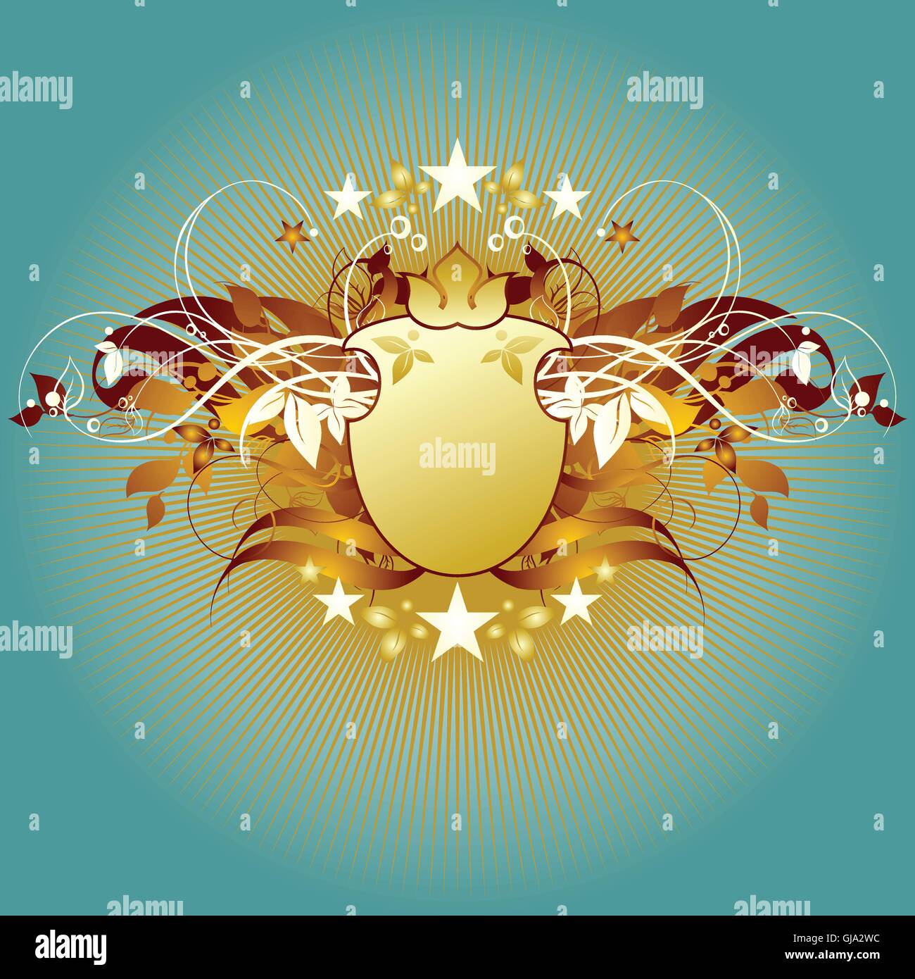 ornamental heraldic shield Stock Vector Image & Art - Alamy
