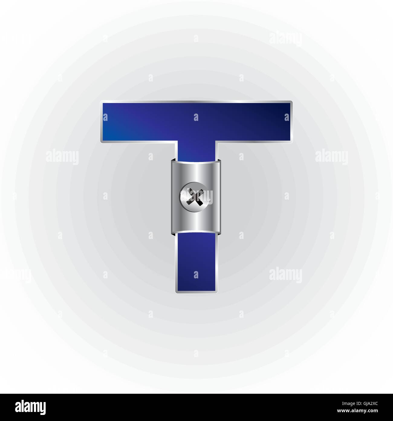 Blue metallic fonts Stock Vector Image & Art - Alamy