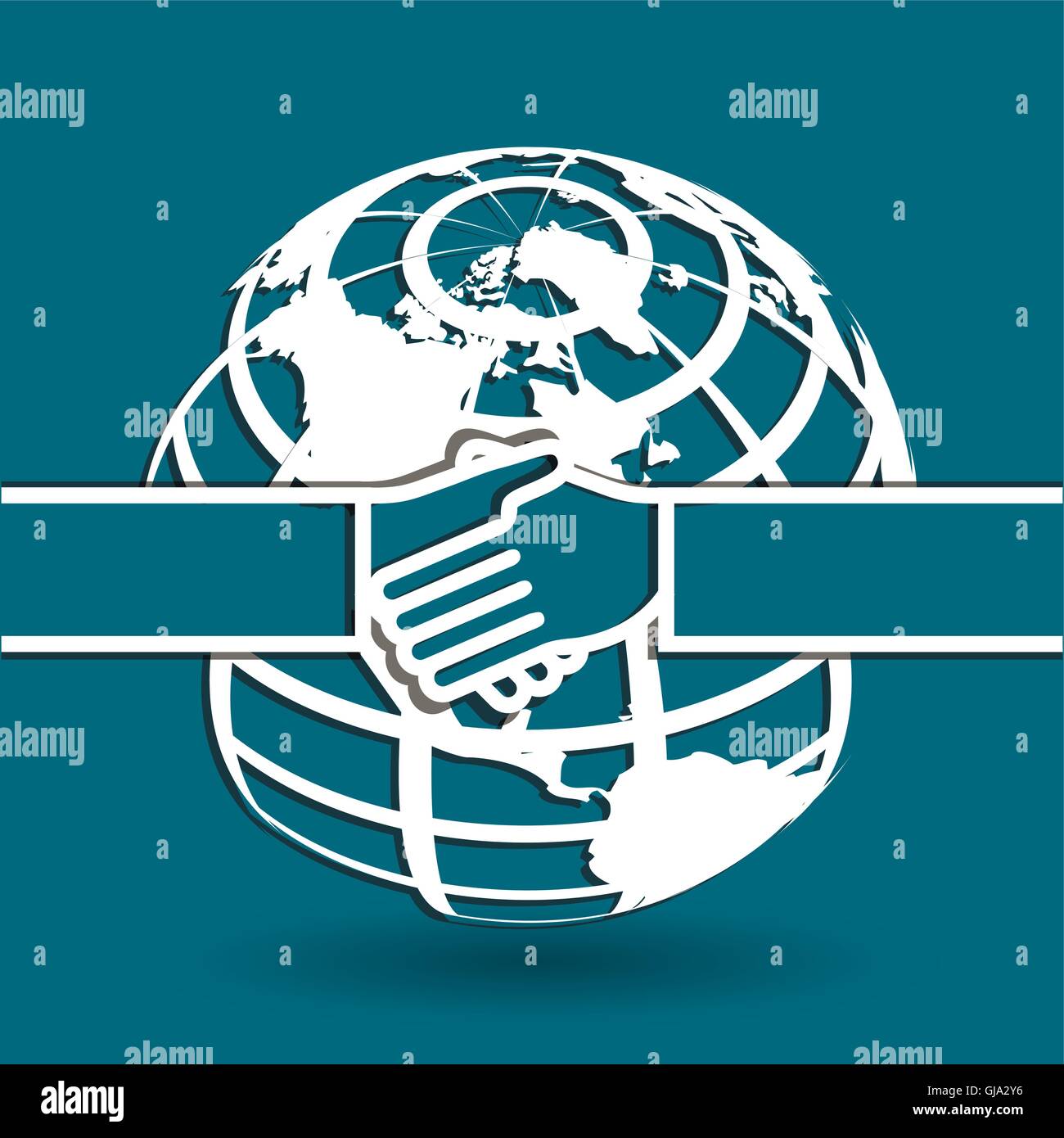 Globe and Handshake Stock Vector Image & Art - Alamy