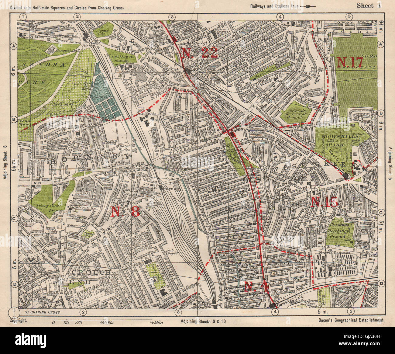 N LONDON. Hornsey Wood Green Crouch End Harringay Noel Park. BACON ...