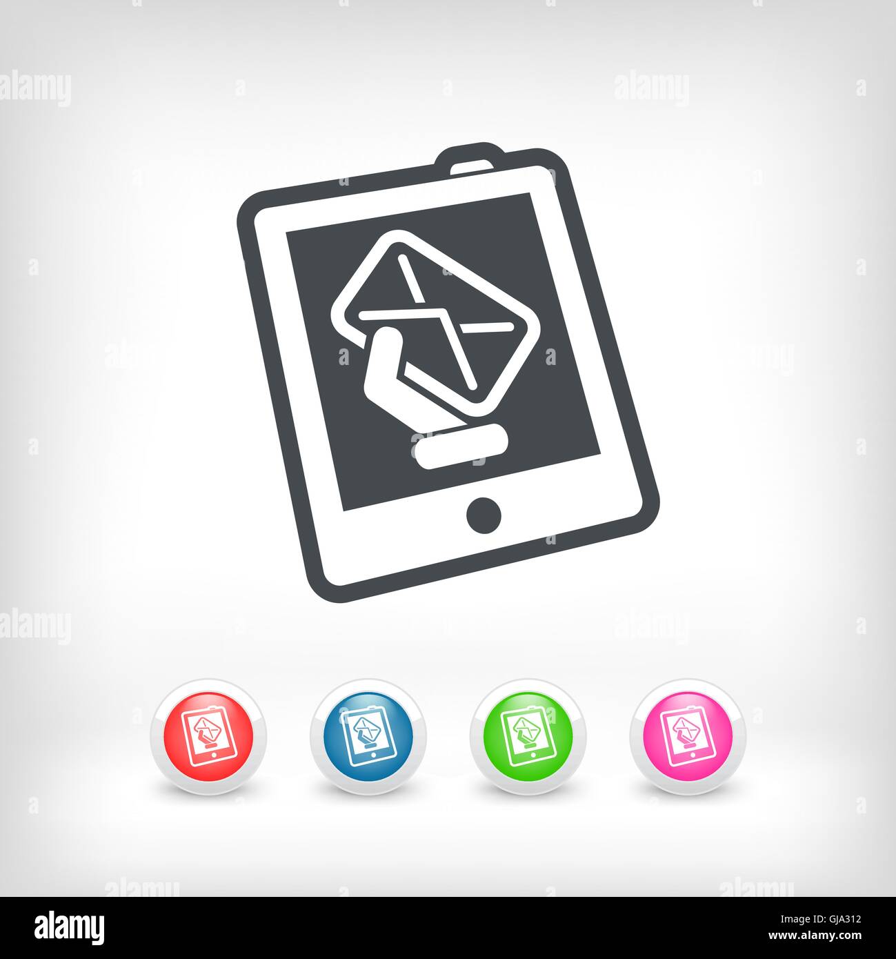 Tablet message icon Stock Vector Image & Art - Alamy