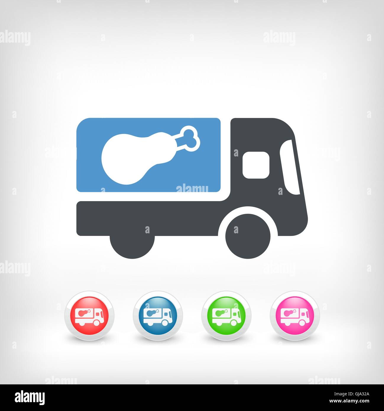 Meat van icon concept Stock Vector Image & Art - Alamy