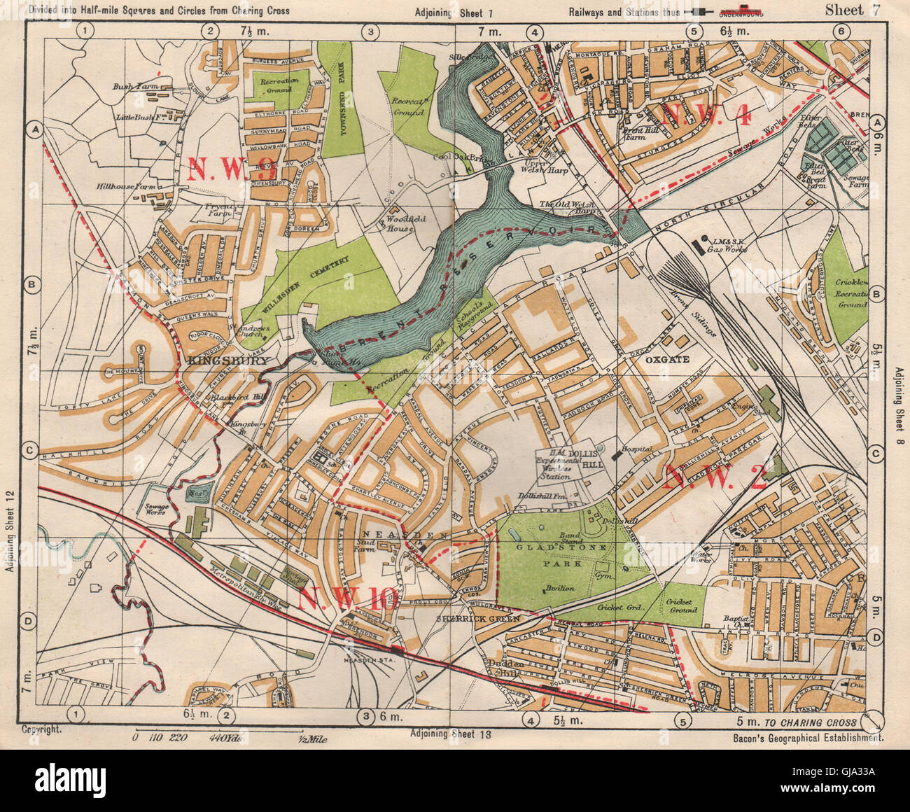 Nw london map hi-res stock photography and images - Alamy