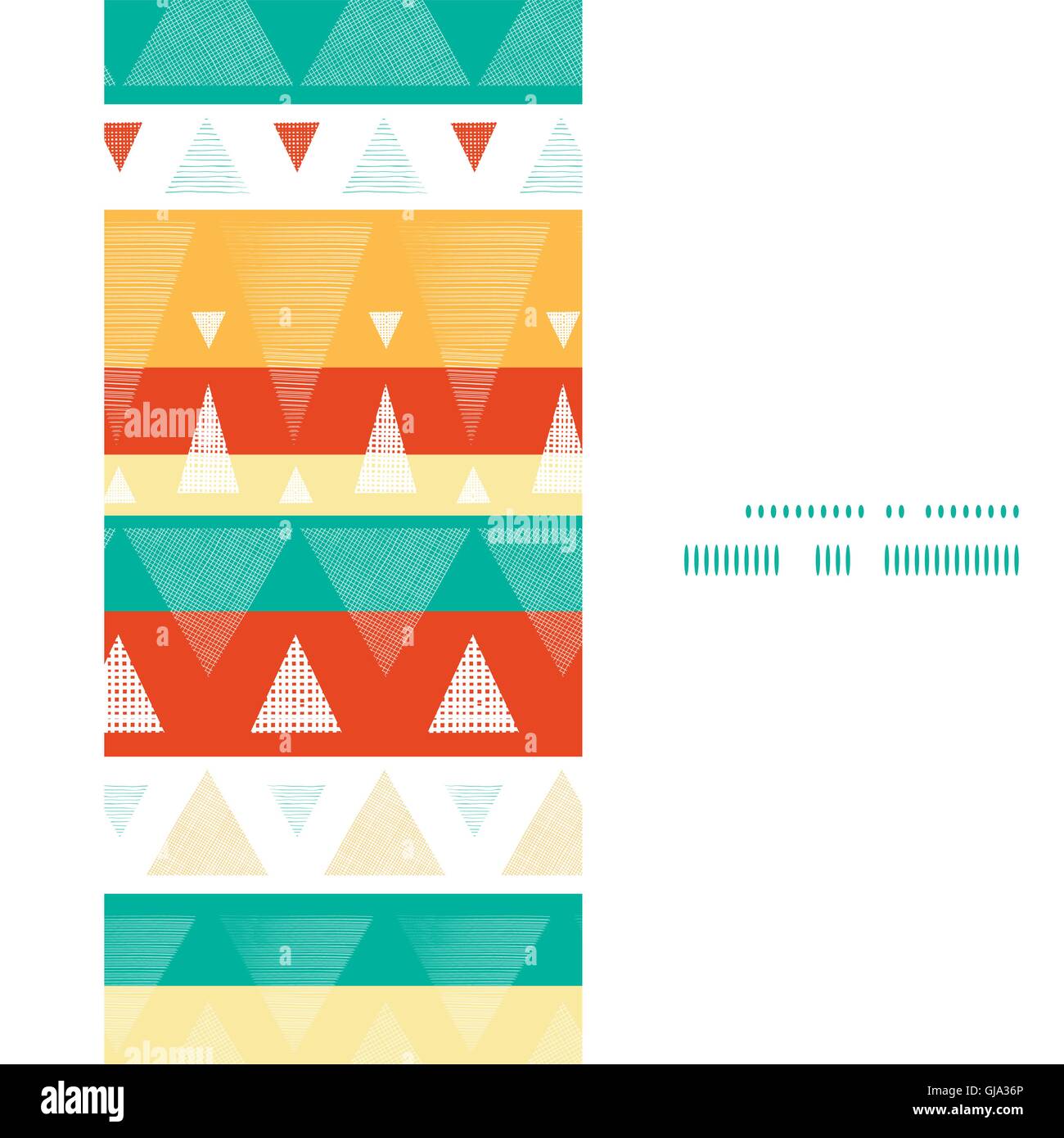 Vector vibrant ikat stripes vertical frame seamless pattern background Stock Vector Image & Art ...