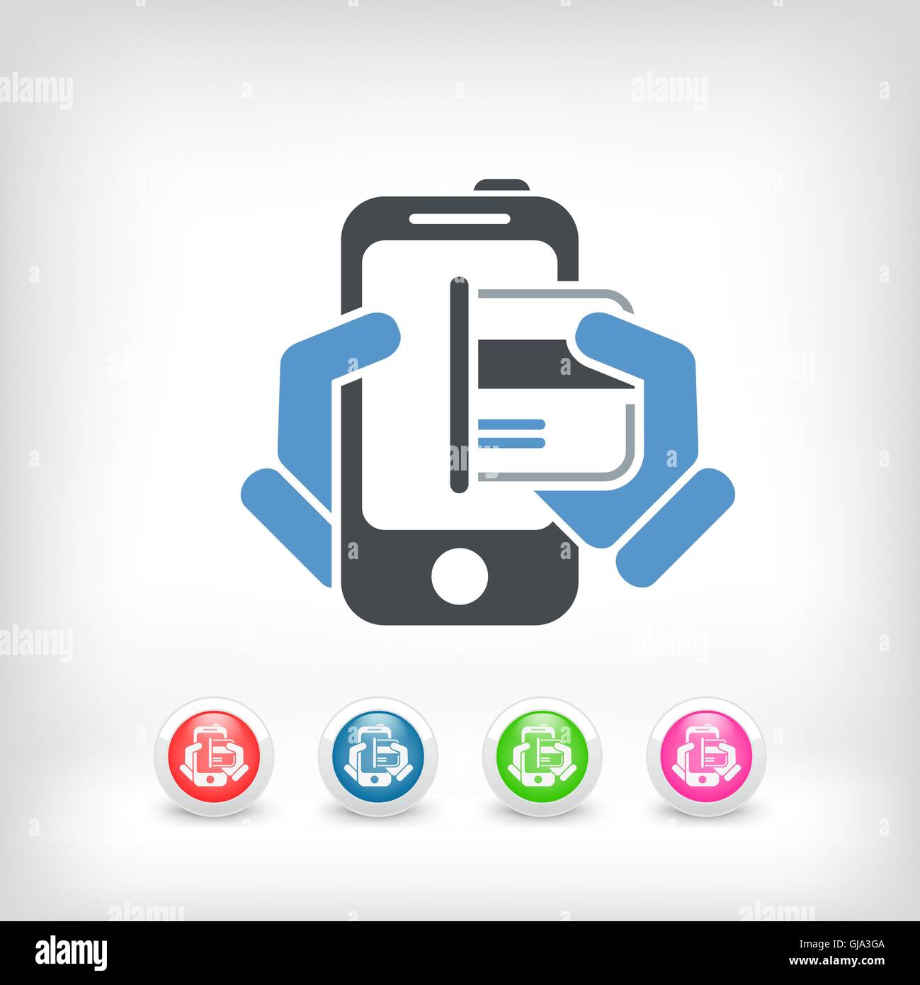 Credit card in market Stock Vector Images - Alamy