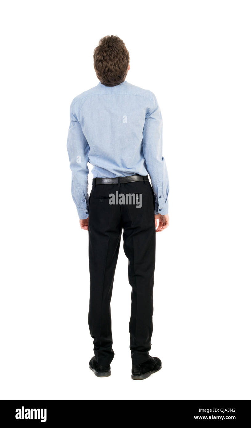 back view of Business man looks Stock Photo - Alamy