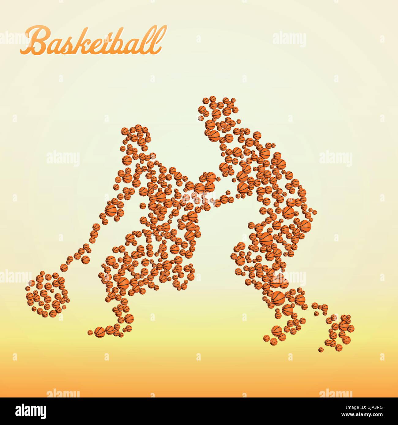 Abstract basketball player dribbling ball hi-res stock photography and ...