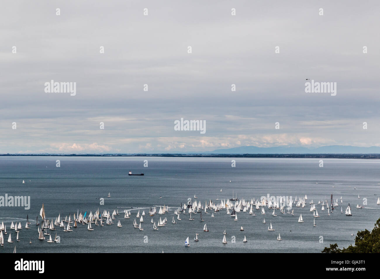 one of the biggest regatta in the world: the Barcolana Stock Photo - Alamy