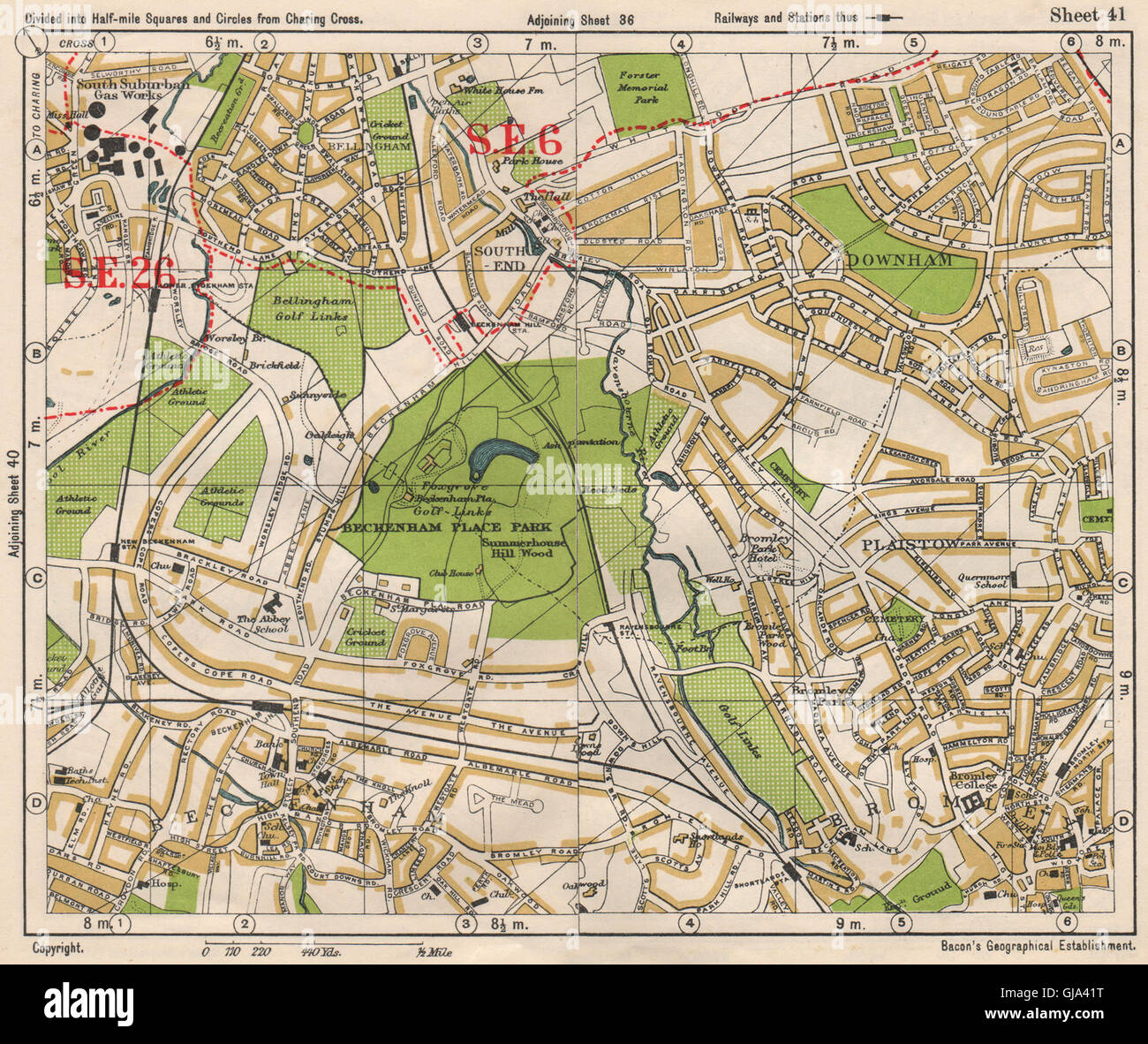 Map of beckenham hi-res stock photography and images - Alamy